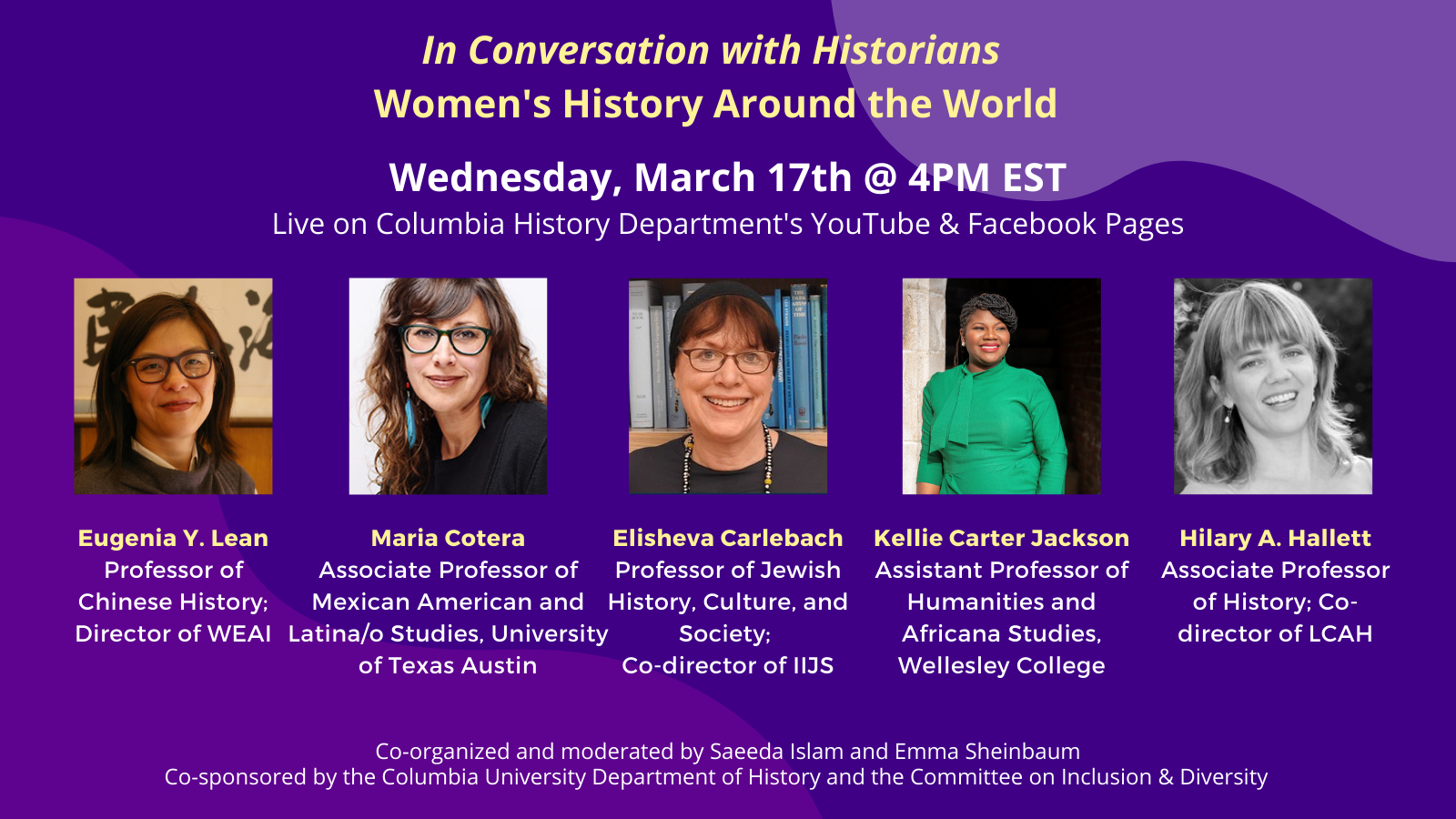 In Conversation with Historians Series | Department of History ...